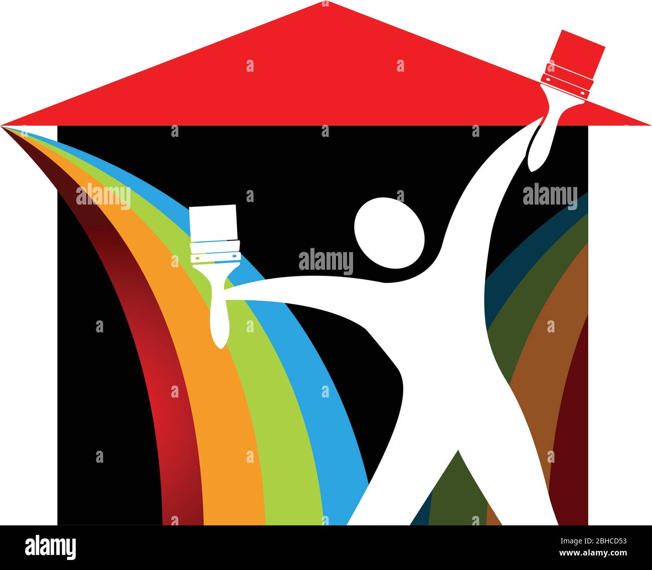 Exterior building painter Stock Vector Images - Alamy