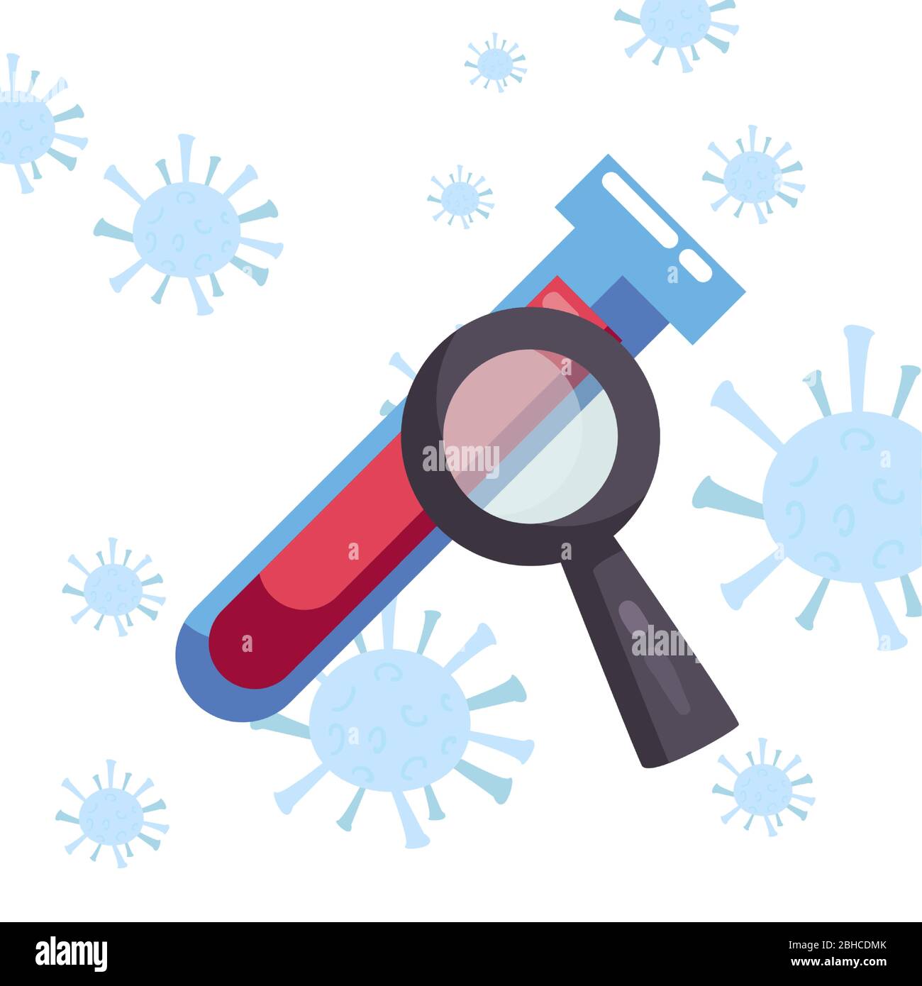 Lupe tube and coronavirus bacterium design of covid 19 virus 2019 ncov ...
