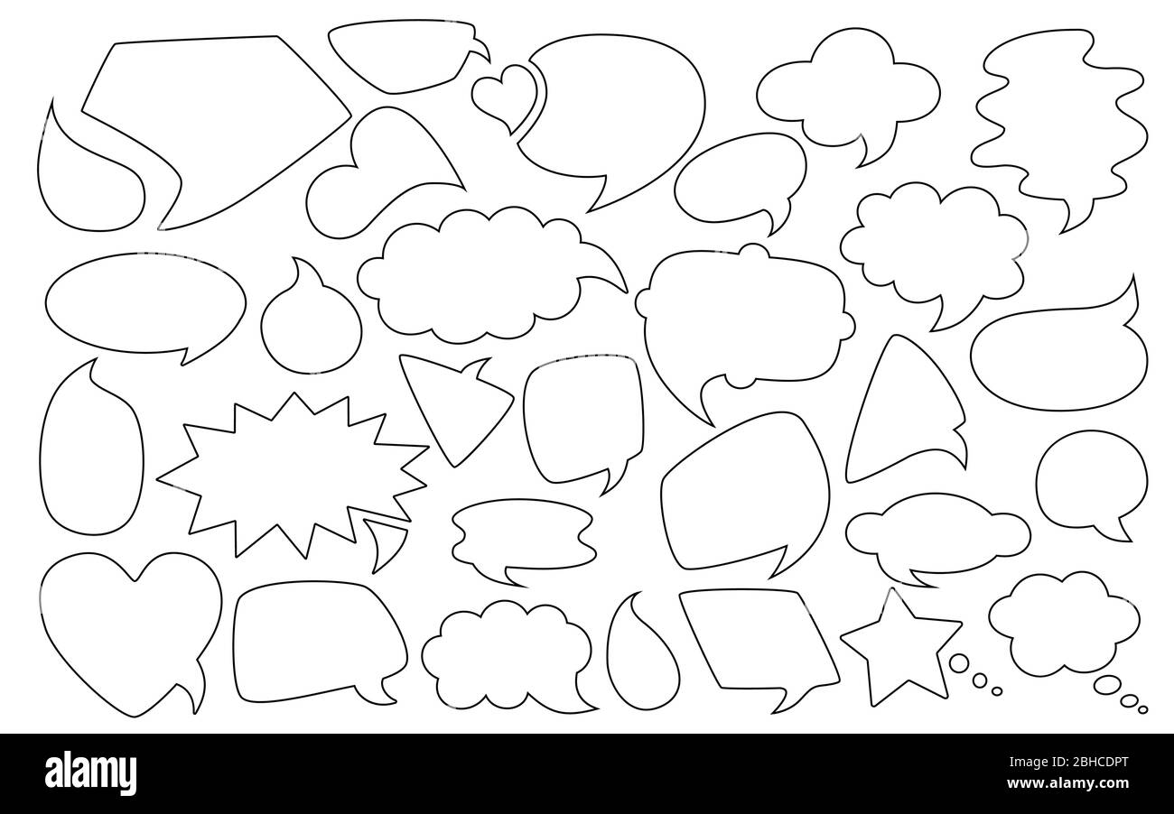 Bubble Outline Template Left Speech Bubble Photo Prop Template | Free