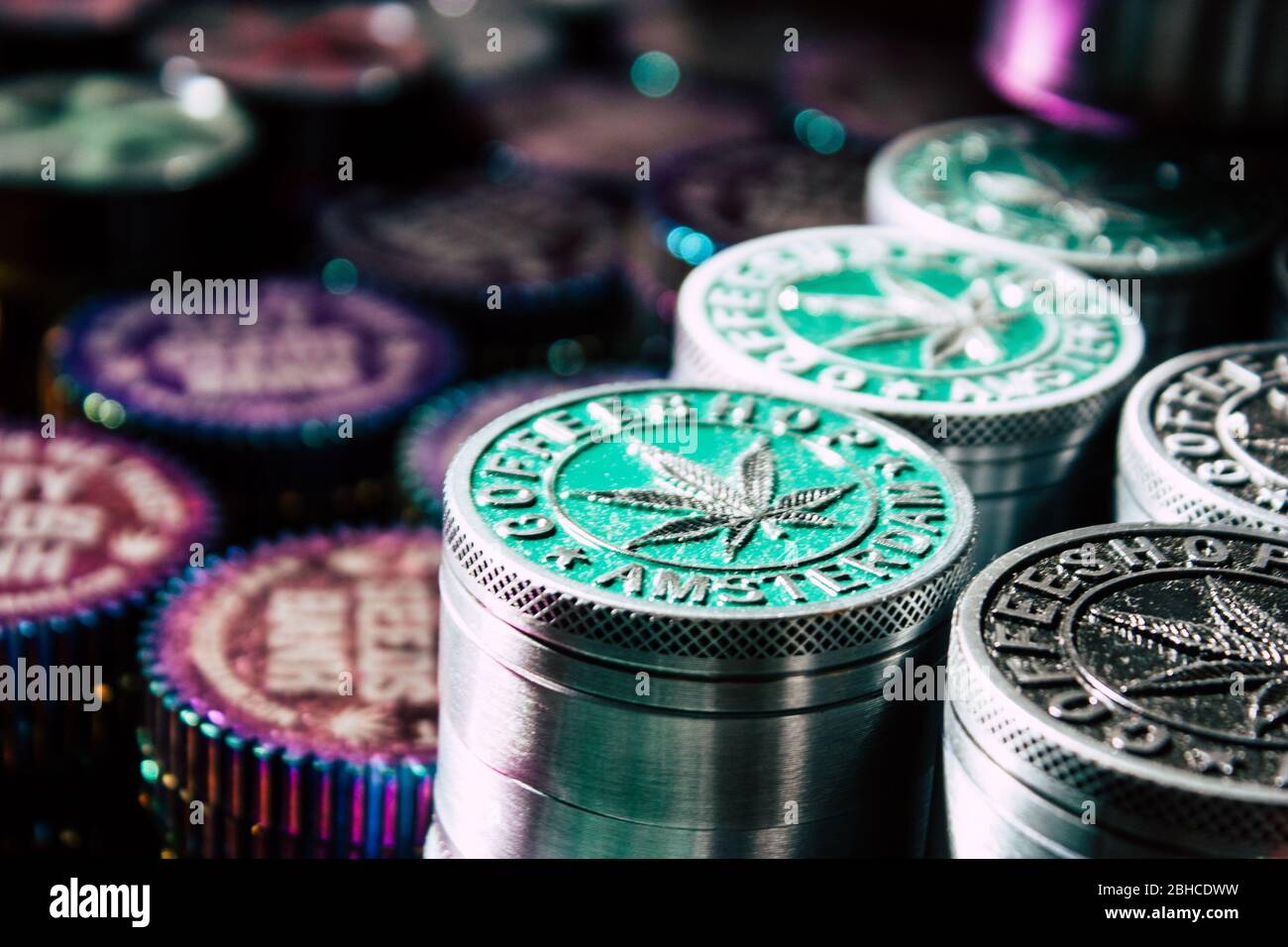 Amsterdam Netherlands April 10, 2019 Closeup of decoratives objects ...