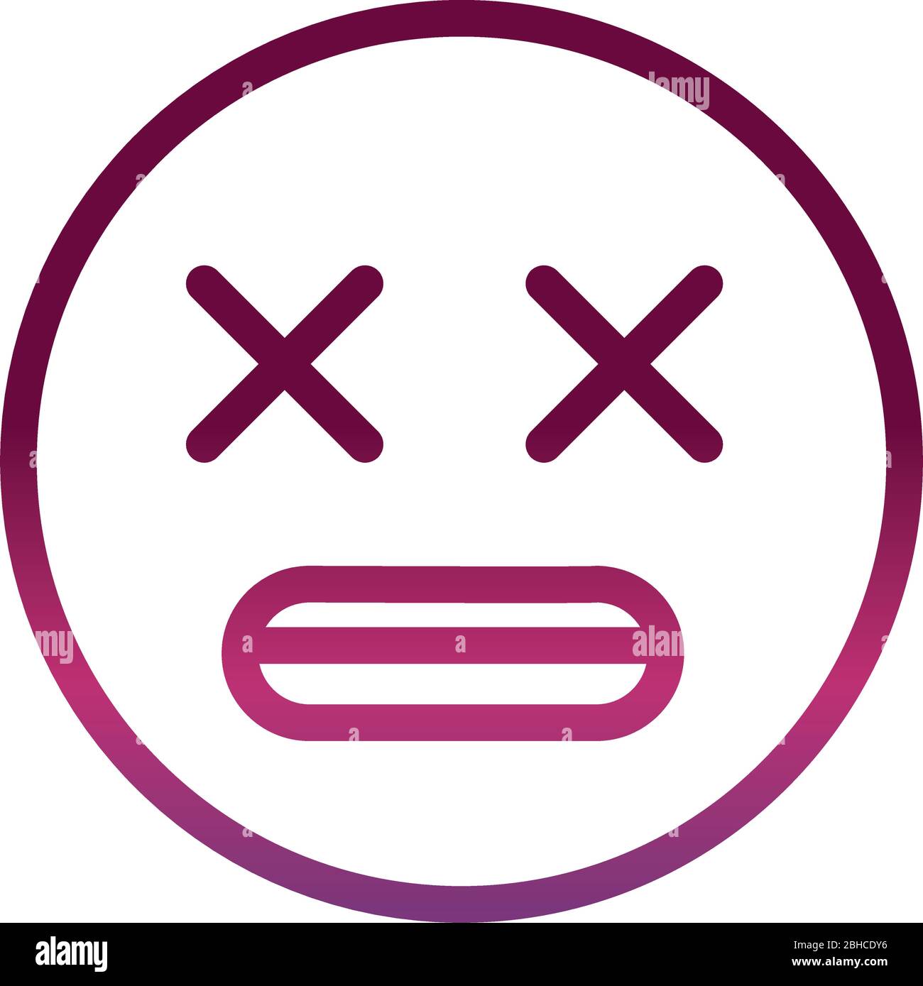 dizzy face funny smiley emoticon expression vector illustration ...