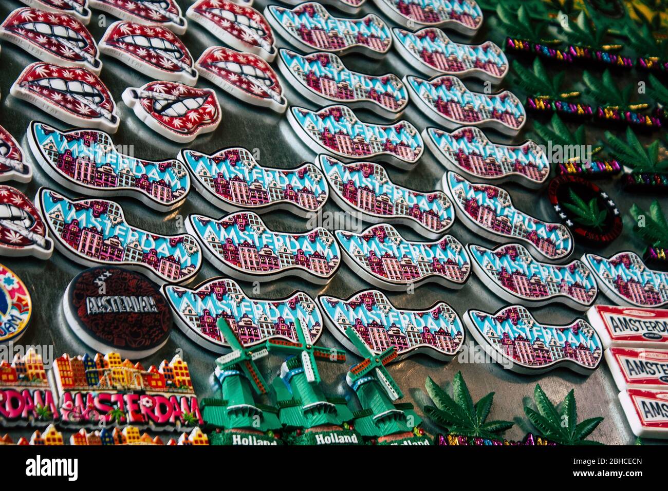 Amsterdam Netherlands April 10, 2019 Closeup of decoratives objects ...