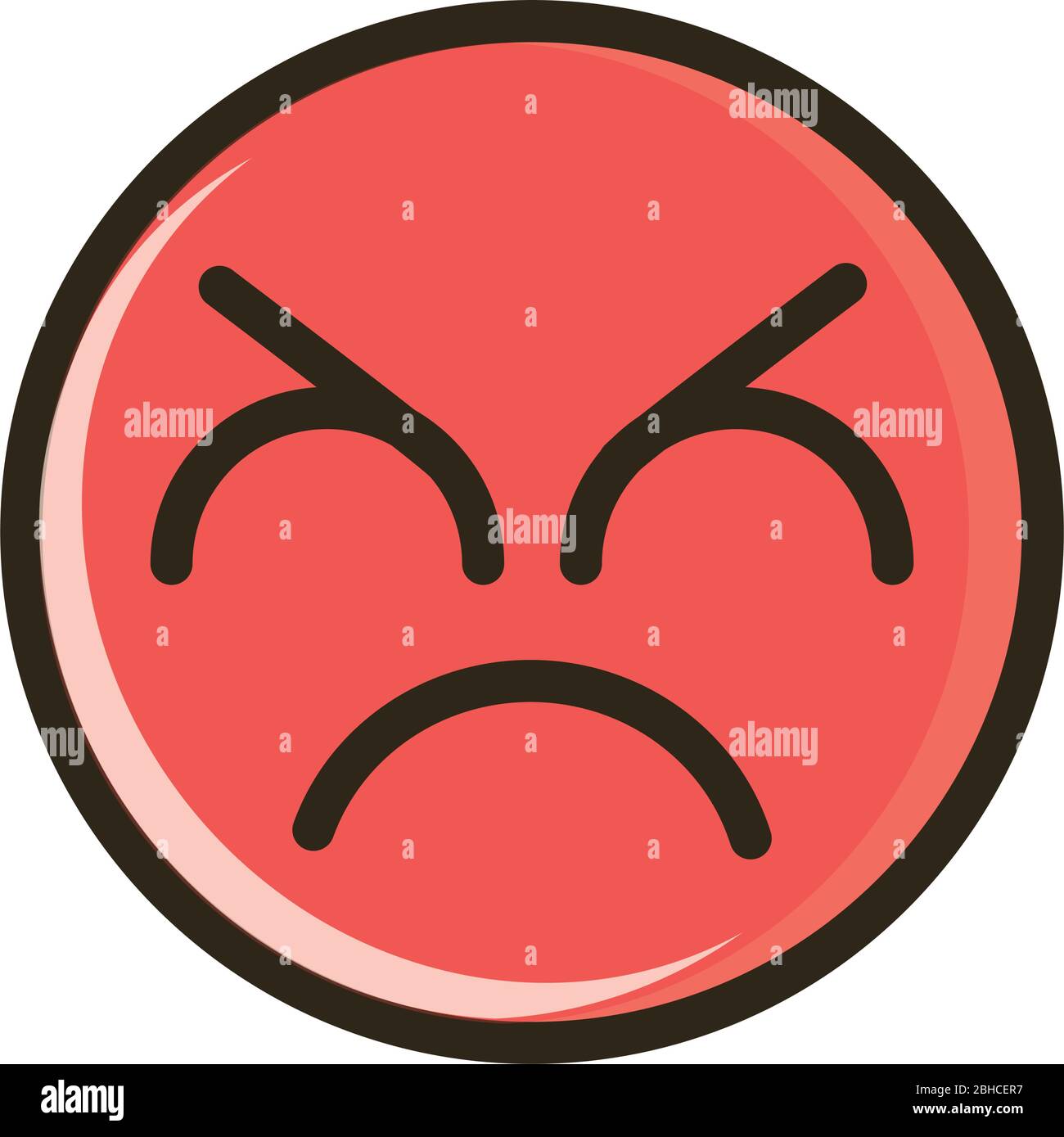 bad funny smiley emoticon face expression vector illustration line and ...
