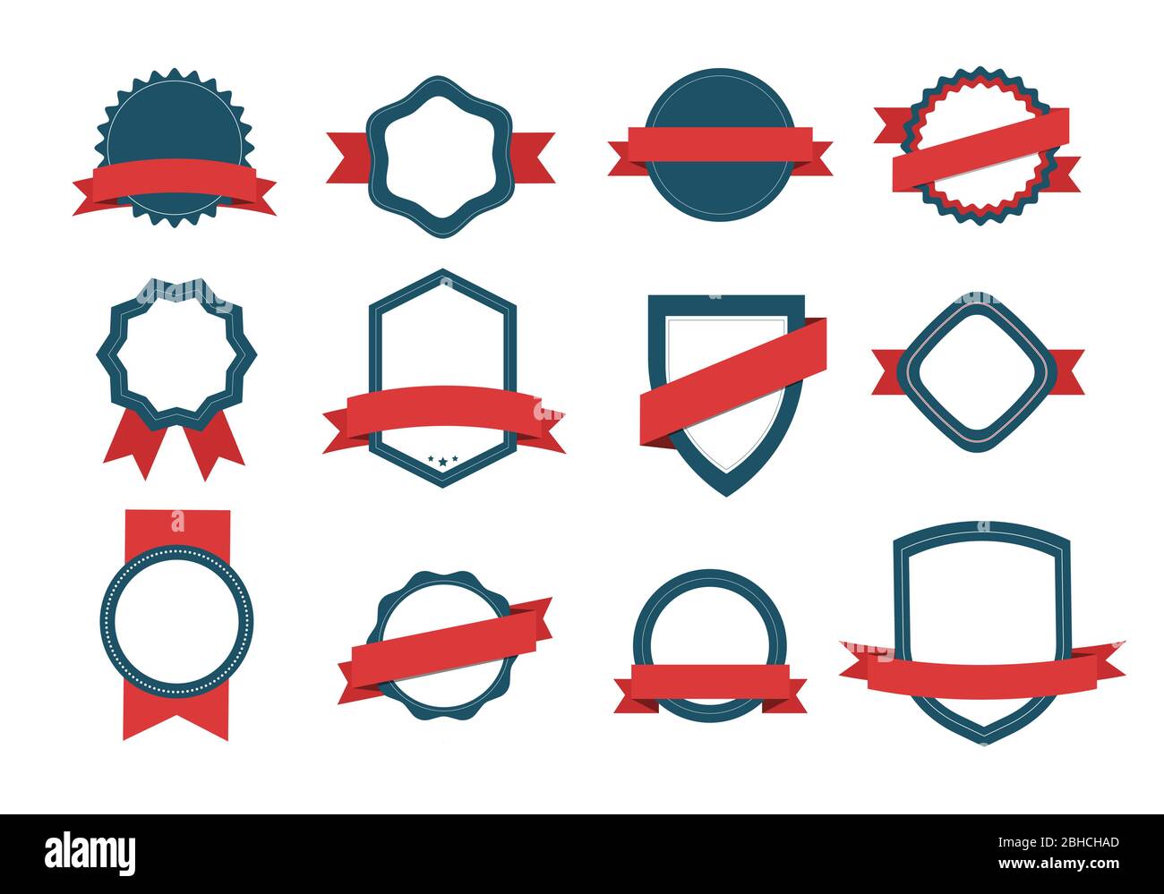 Vector set Badge, Ribbons and Labels Stock Vector Image & Art - Alamy