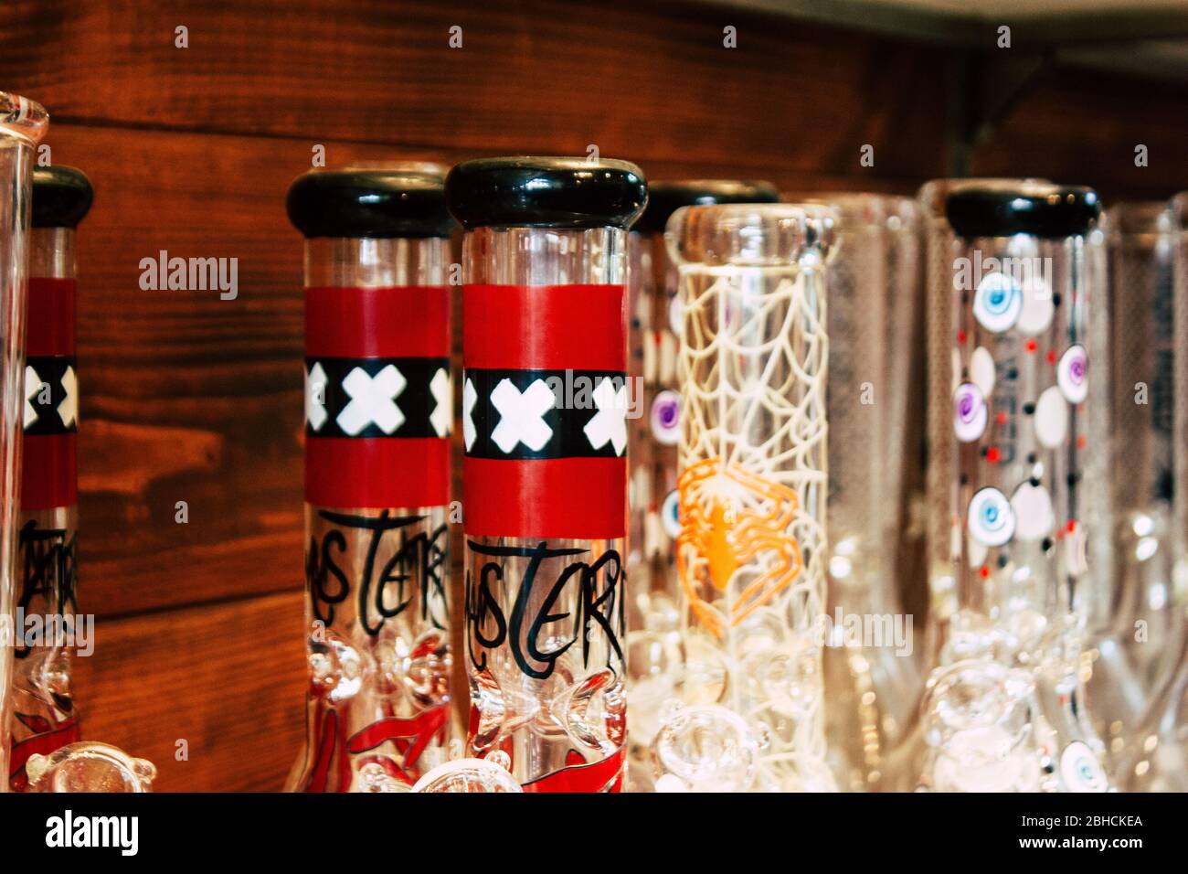 Amsterdam Netherlands April 10, 2019 Closeup of decoratives objects ...