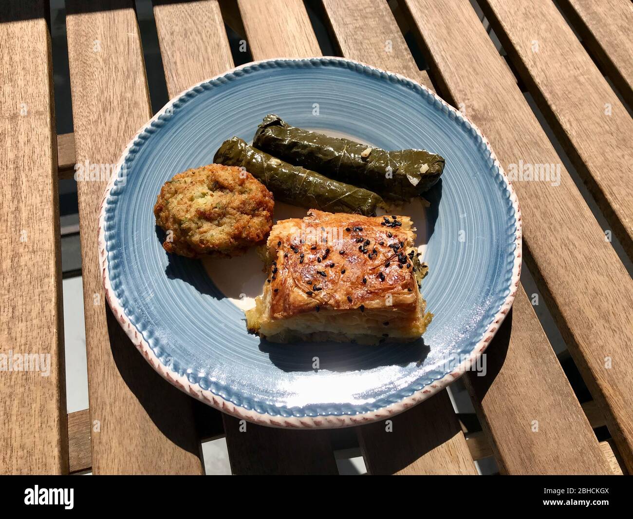 Traditional Turkish Food Stuffed Grape Leaves Dolma, Borek / Burek and ...