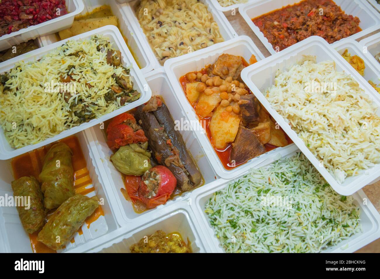 Delivery sets of healthy and delicious food in boxes . A variety of ...