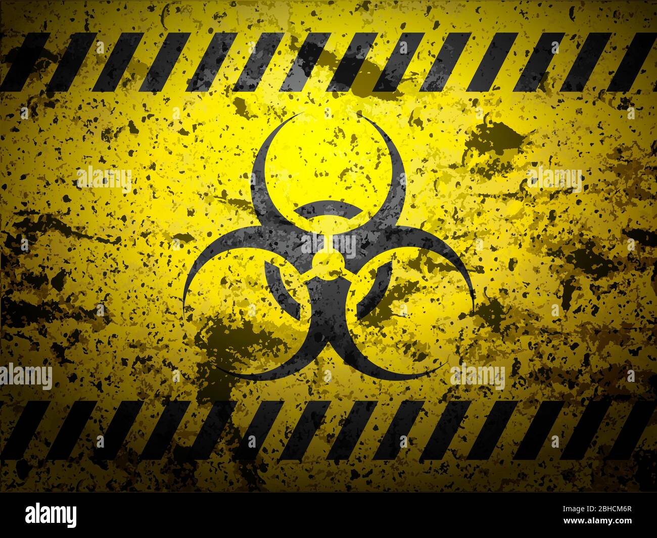 Grunge biohazard sign textured background. Vector illustration Stock ...
