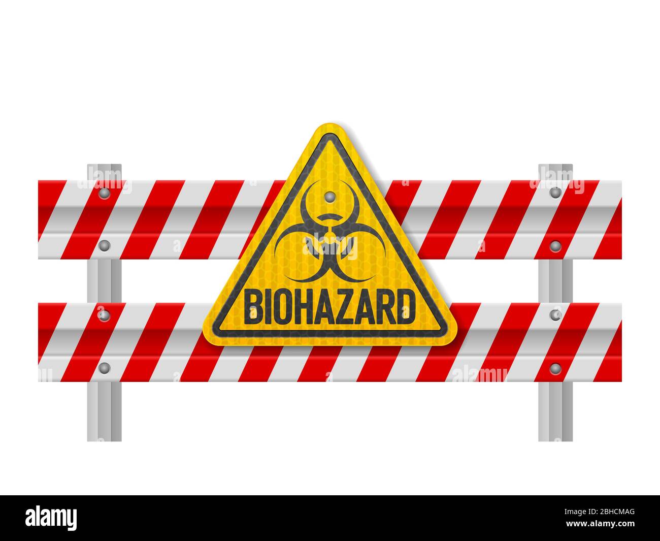 Road safety barrier biohazard on a white background. Vector ...