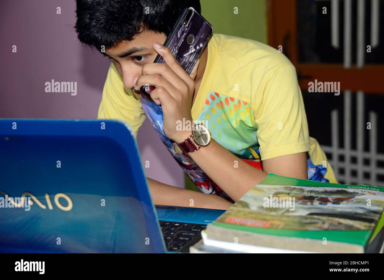 Indian school children using laptop hi-res stock photography and images ...