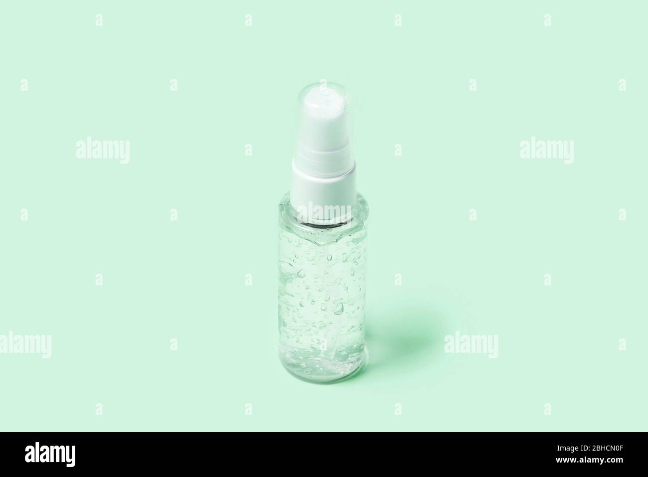 Picture with one bottle of hand sanitizer with antimicrobial ...