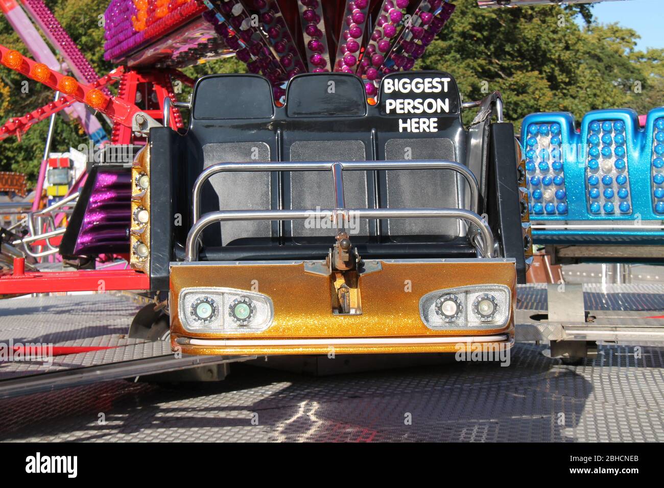 The Seats for a Fast Spinning Fun Fair Ride Stock Photo - Alamy