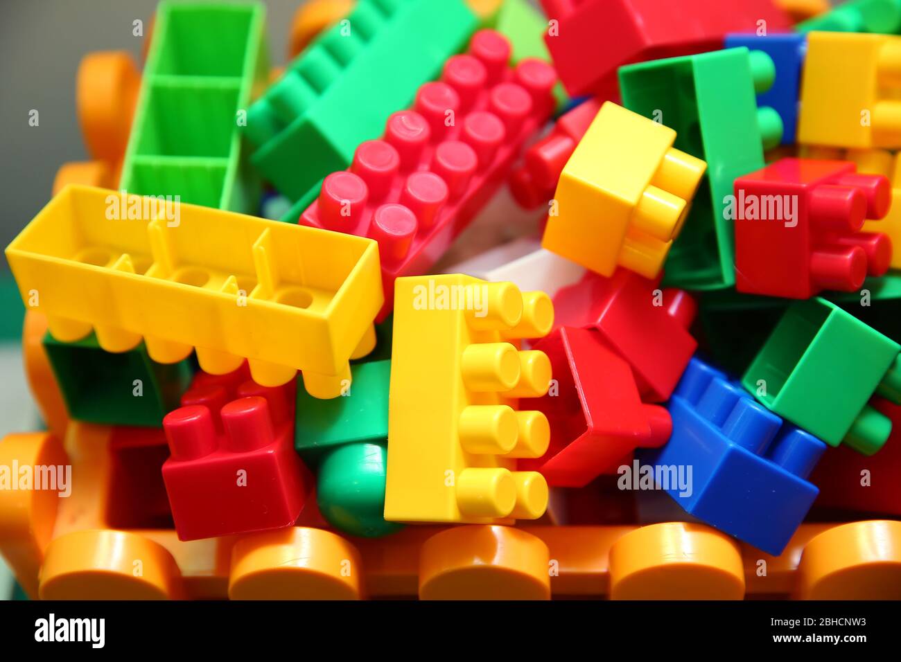 block pieces can be assembled and connected in many ways, to construct ...