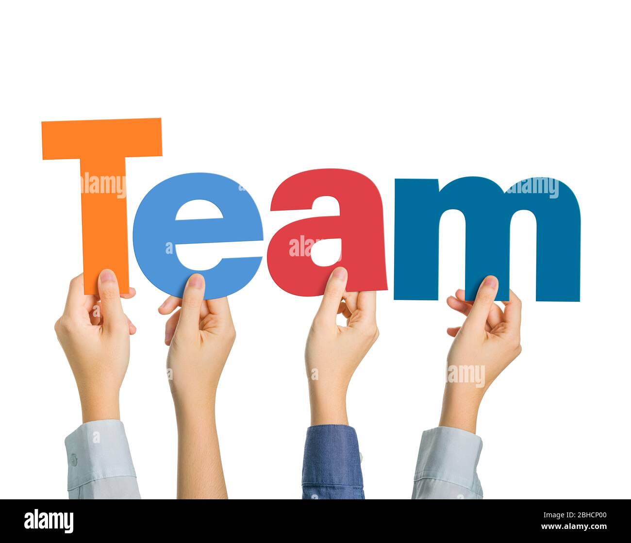 Hands holding the word team hi-res stock photography and images - Alamy