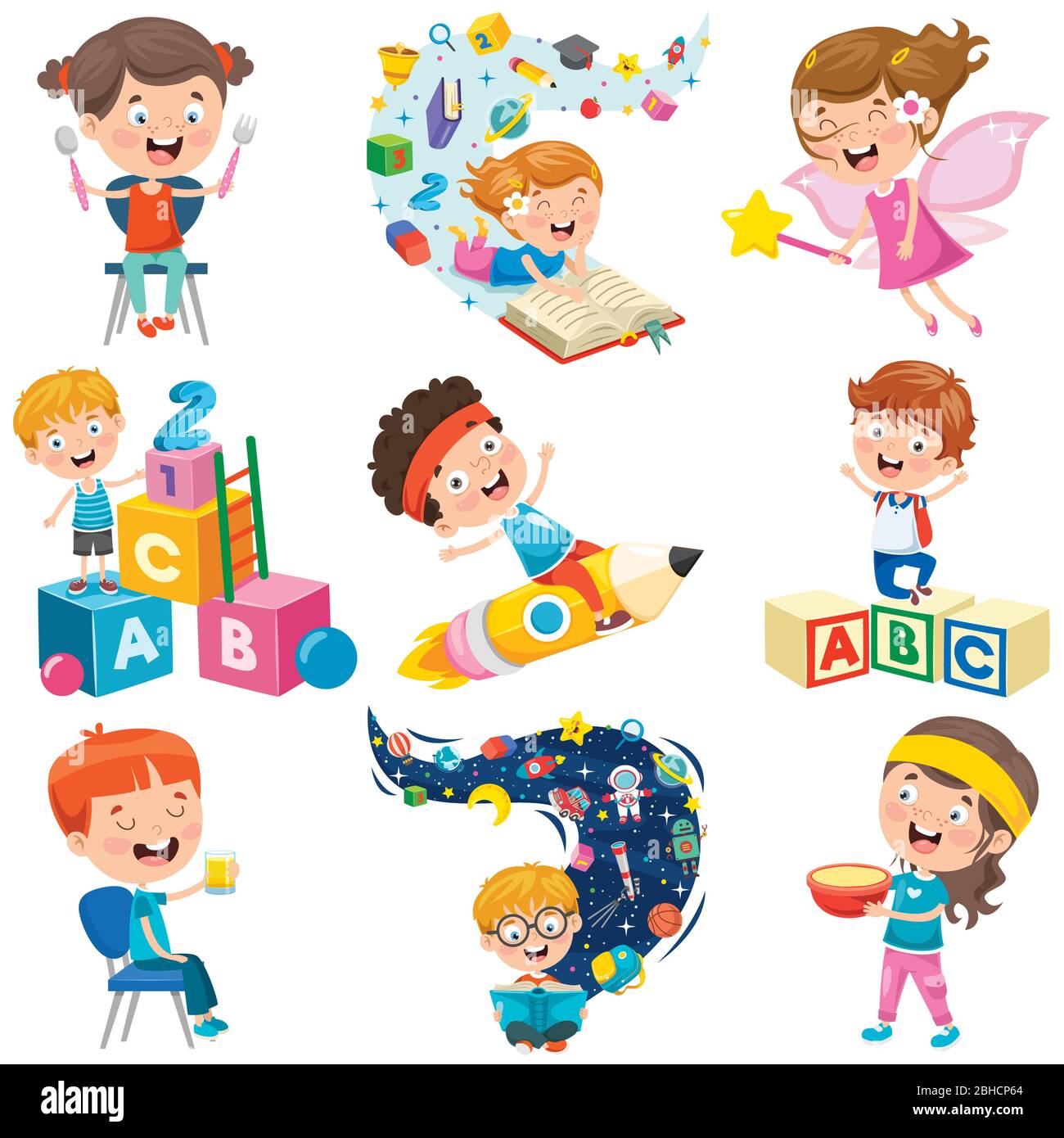 Concept Design For Children Education Stock Vector Image & Art - Alamy