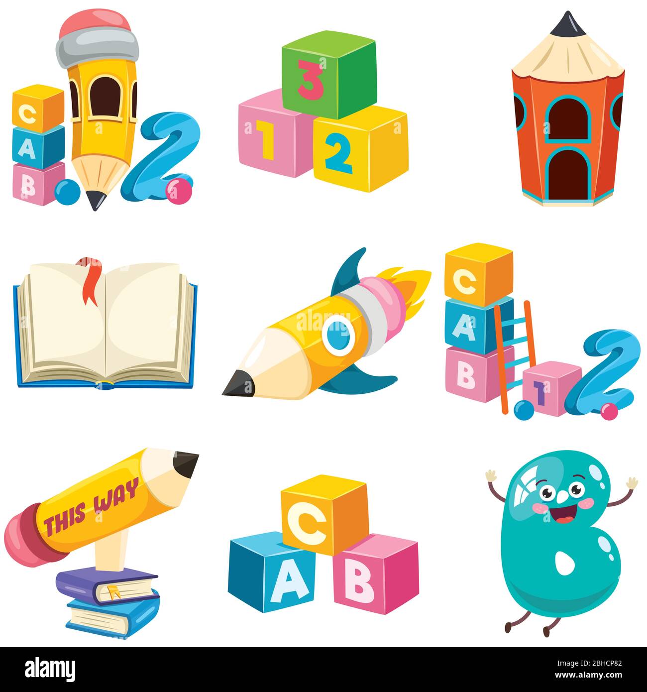 Concept Design For Children Education Stock Vector Image & Art - Alamy