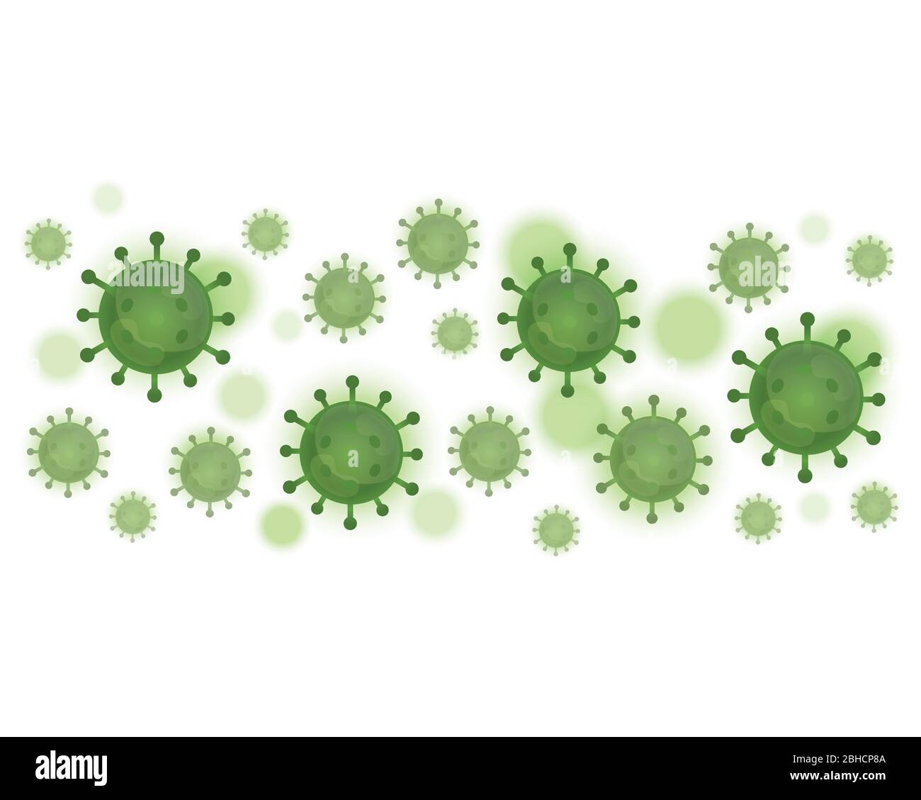 Graphic illustration of Corona virus, covid-19 background, Green virus ...