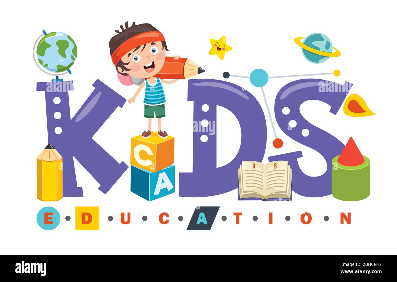 Logo Design For Kids Education Stock Vector Image & Art - Alamy