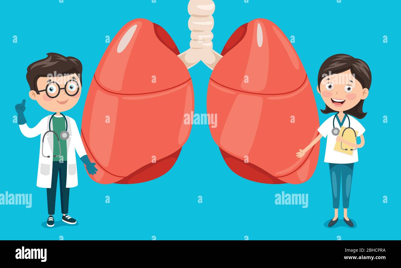 Cartoon Drawing Of Human Lungs Stock Vector Image & Art - Alamy
