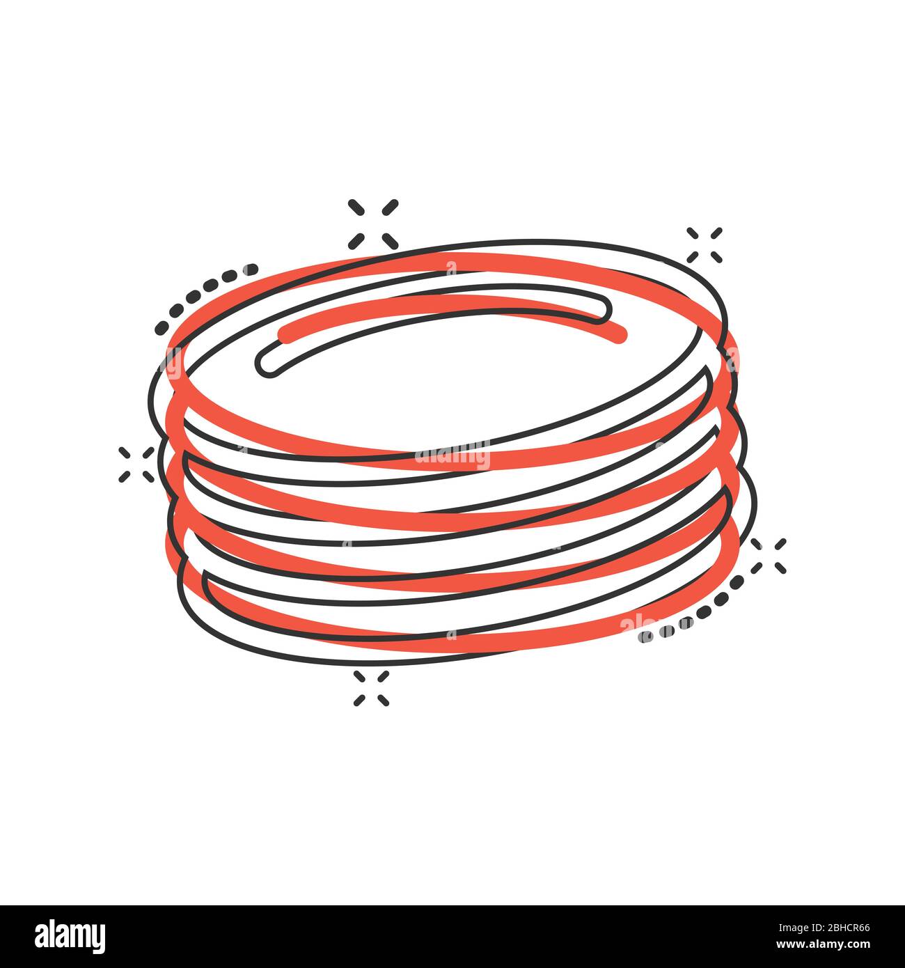 Plate icon in comic style. Dish cartoon vector illustration on white ...