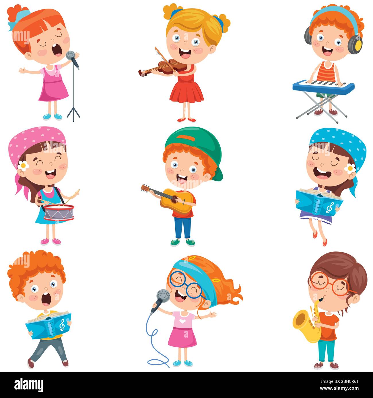 Little Children Playing Various Instruments Stock Vector Image & Art ...