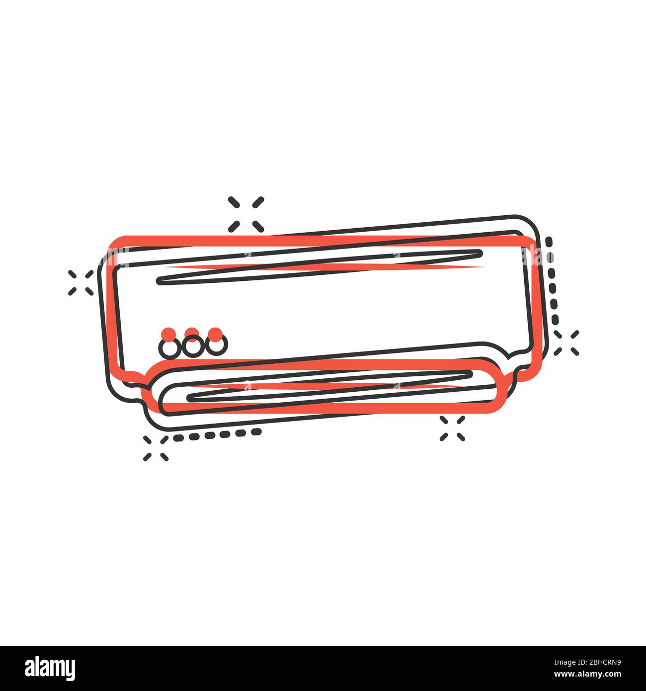 Conditioner icon in comic style. Cooler cartoon vector illustration on ...