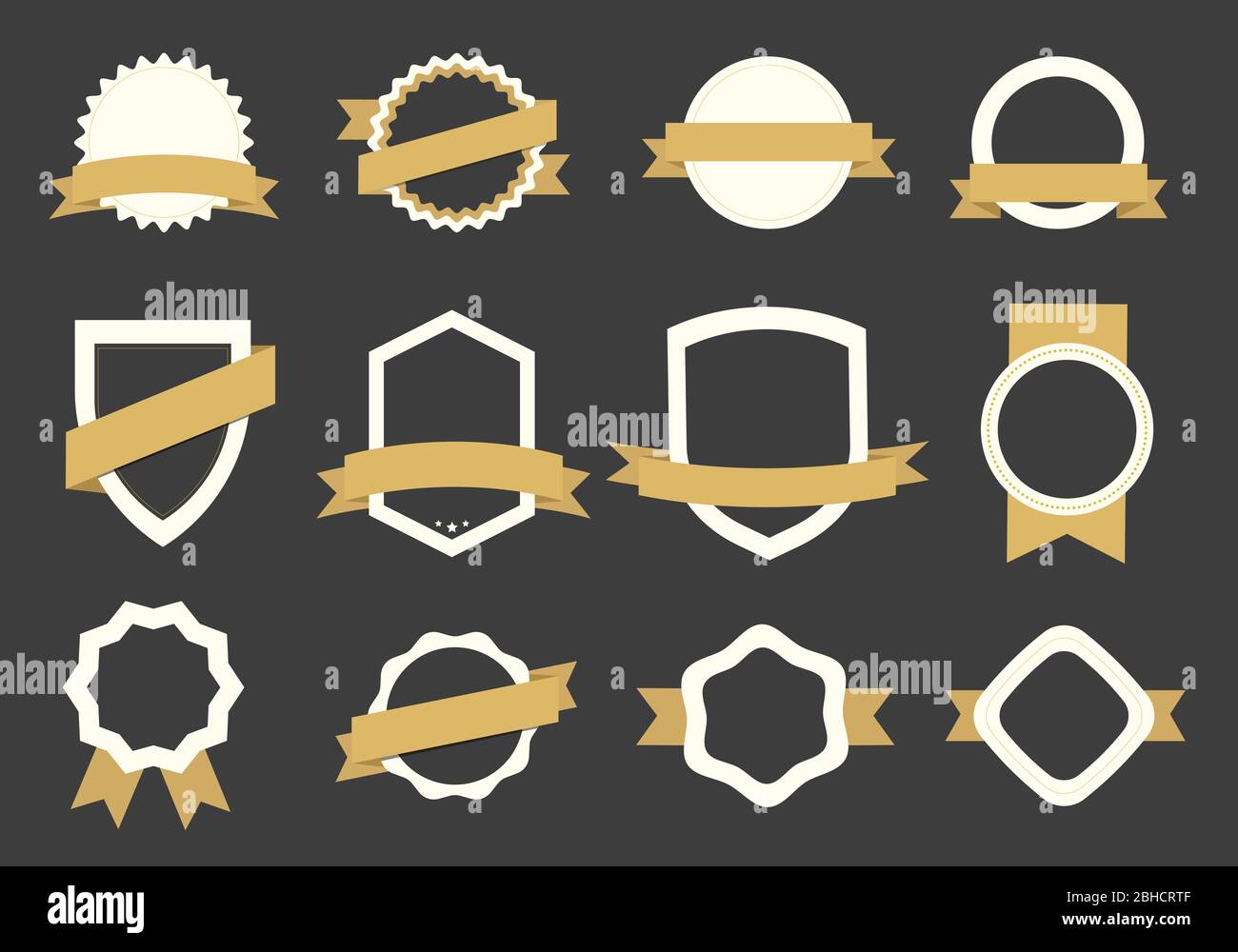Vintage set Vector Badge, Ribbons , Logo Stock Vector Image & Art - Alamy