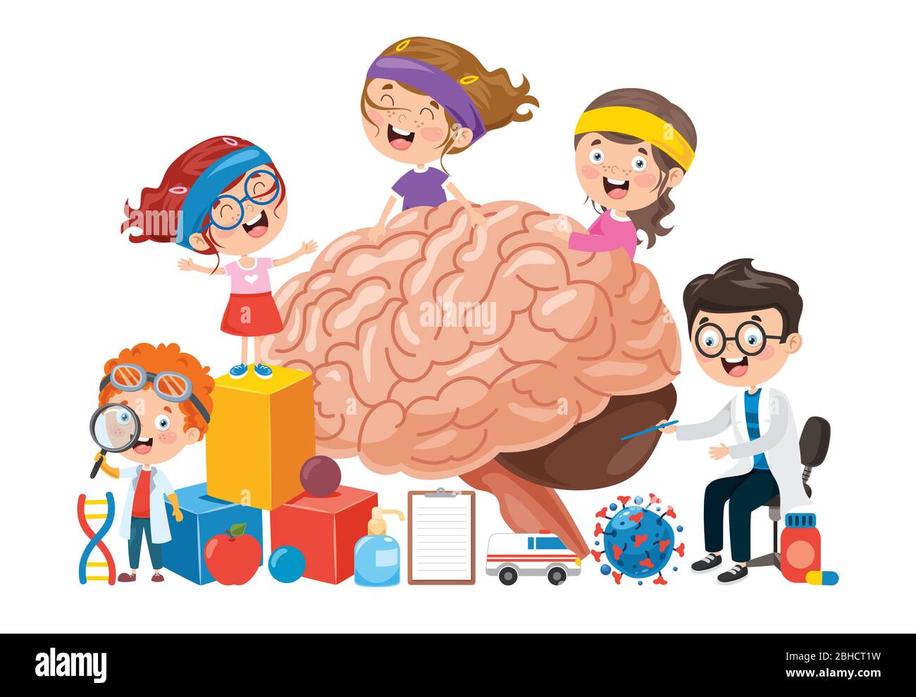 Cartoon Concept Of Human Organs Stock Vector Image & Art - Alamy