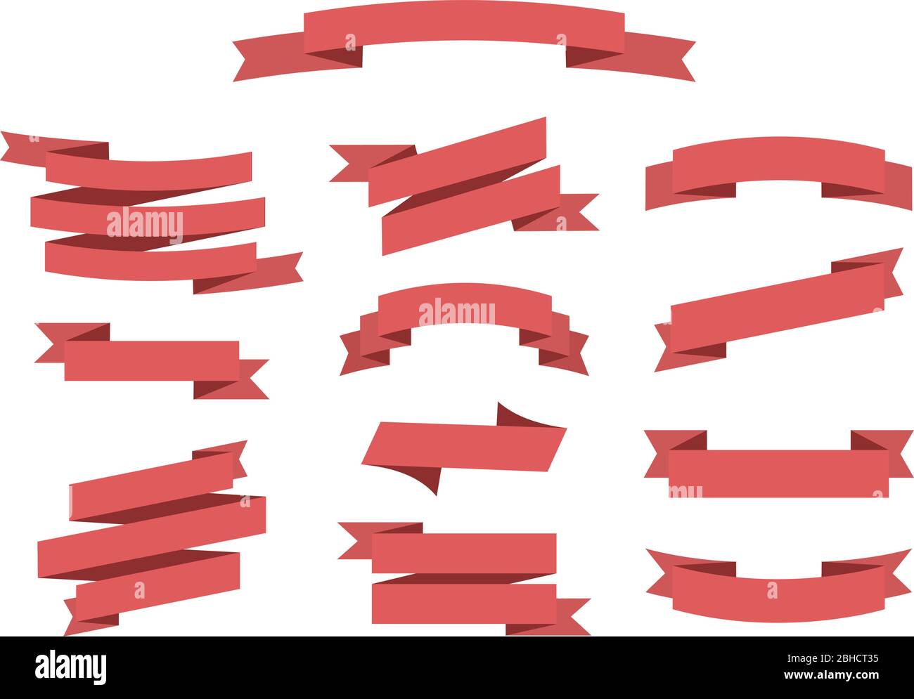 Flat vector ribbons banners flat Stock Vector Image & Art - Alamy