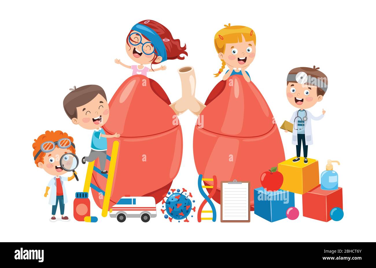 Cartoon Concept Of Human Organs Stock Vector Image & Art - Alamy