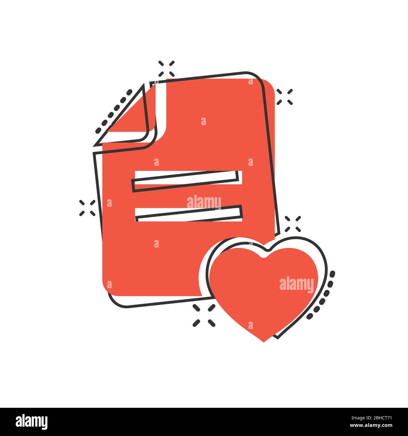 Wishlist icon in comic style. Like document cartoon vector illustration ...