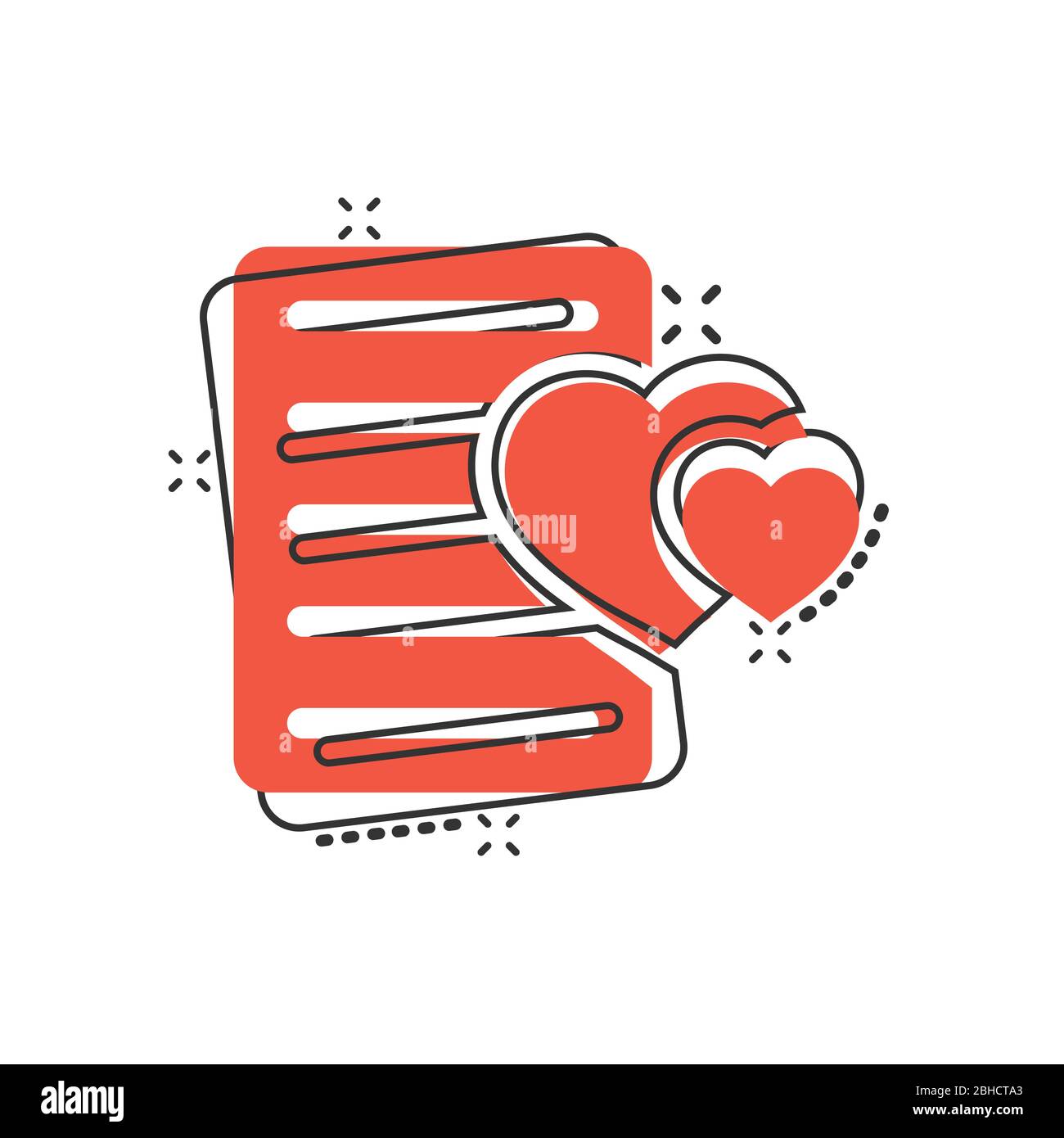 Wishlist icon in comic style. Like document cartoon vector illustration ...