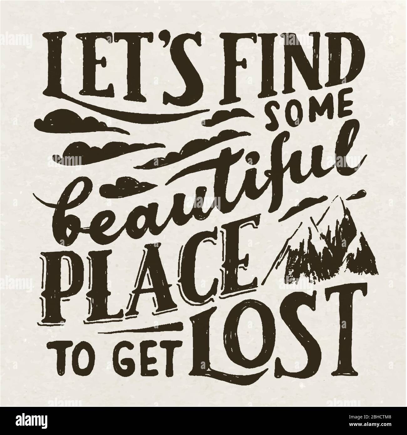 Motivational poster with lettering in vintage style design Stock Vector ...