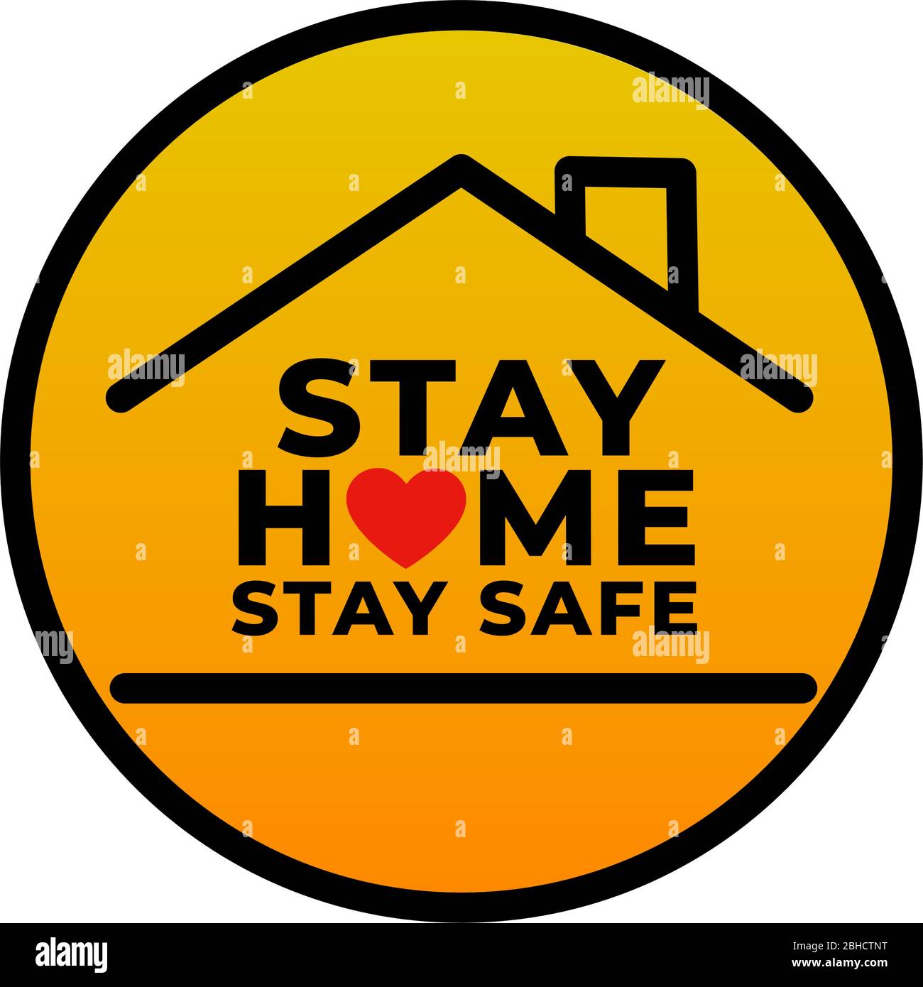 Stay home, stay safe sticker and icon. The concept of quarantine and ...