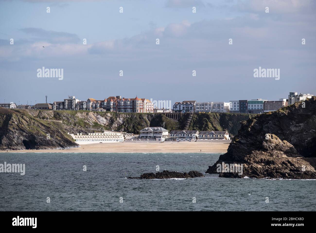 Tolcarne Beach in Newquay on the North Cornwall Coast Stock Photo - Alamy