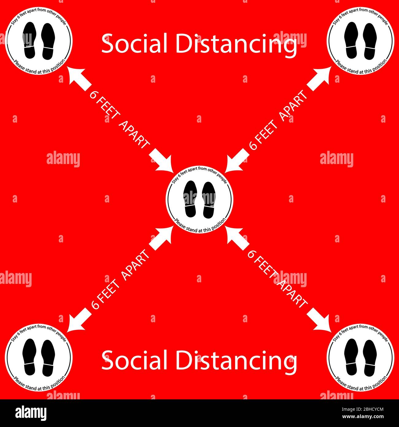 Foot Symbol Marking the standing position, the floor as markers for ...
