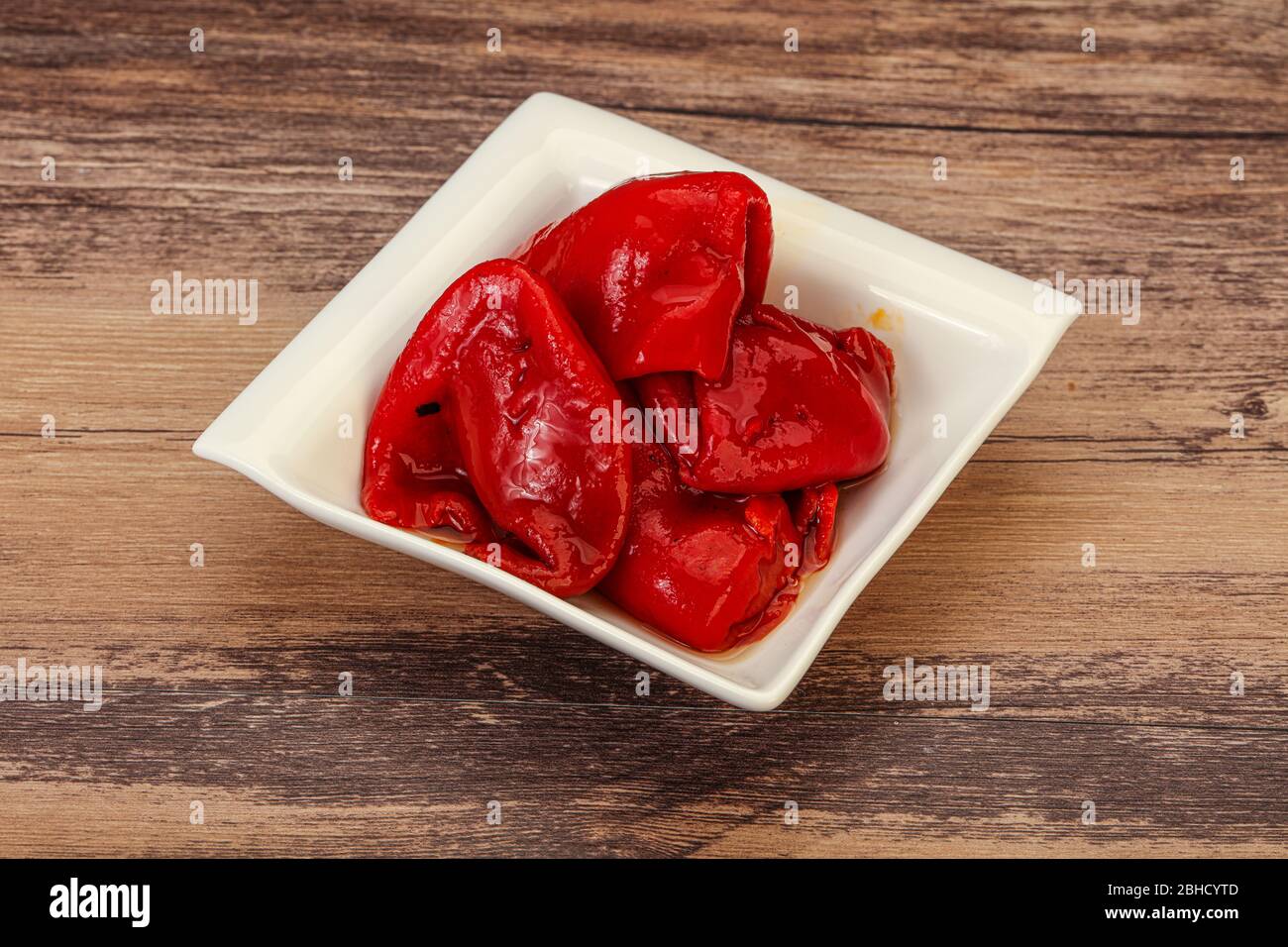 Grilled red pepper in the oil Stock Photo - Alamy