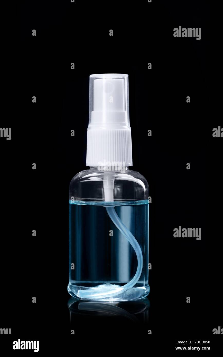 Bottle of instant antiseptic hand sanitizer transparent gel isolated on ...
