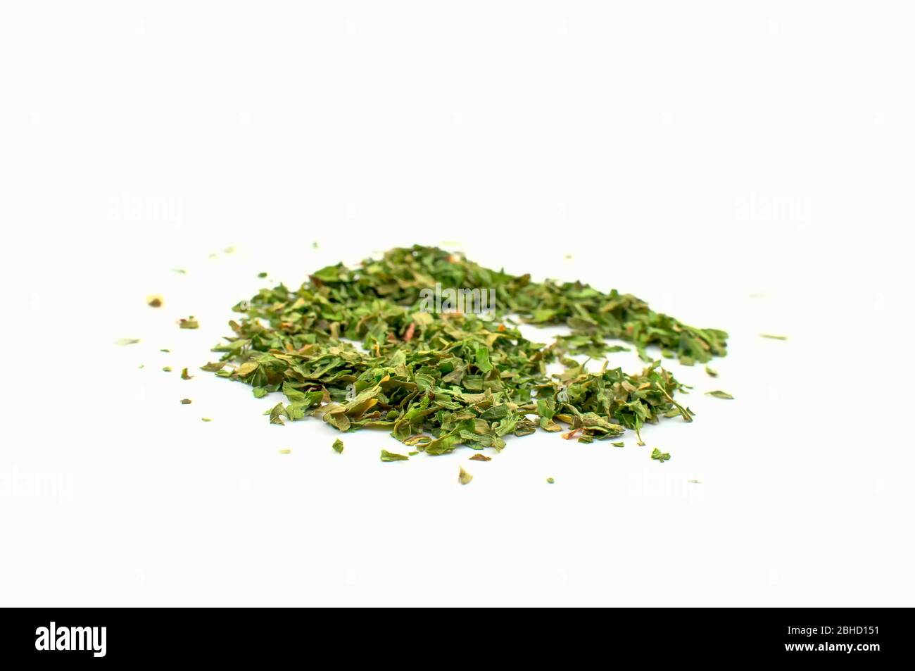 Dried peppermint leaves isolated on white background Stock Photo - Alamy
