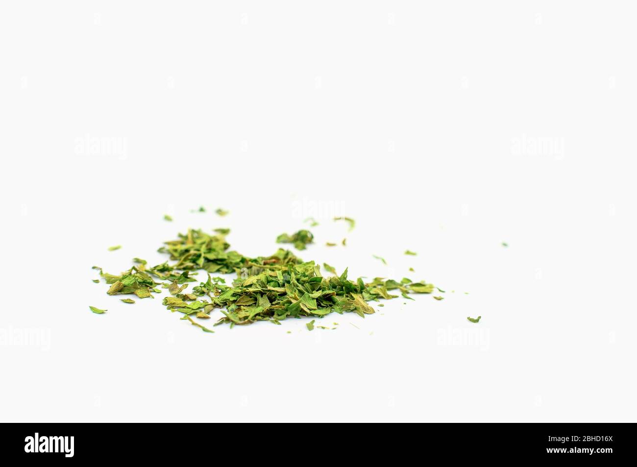 Dried peppermint leaves isolated on white background Stock Photo - Alamy