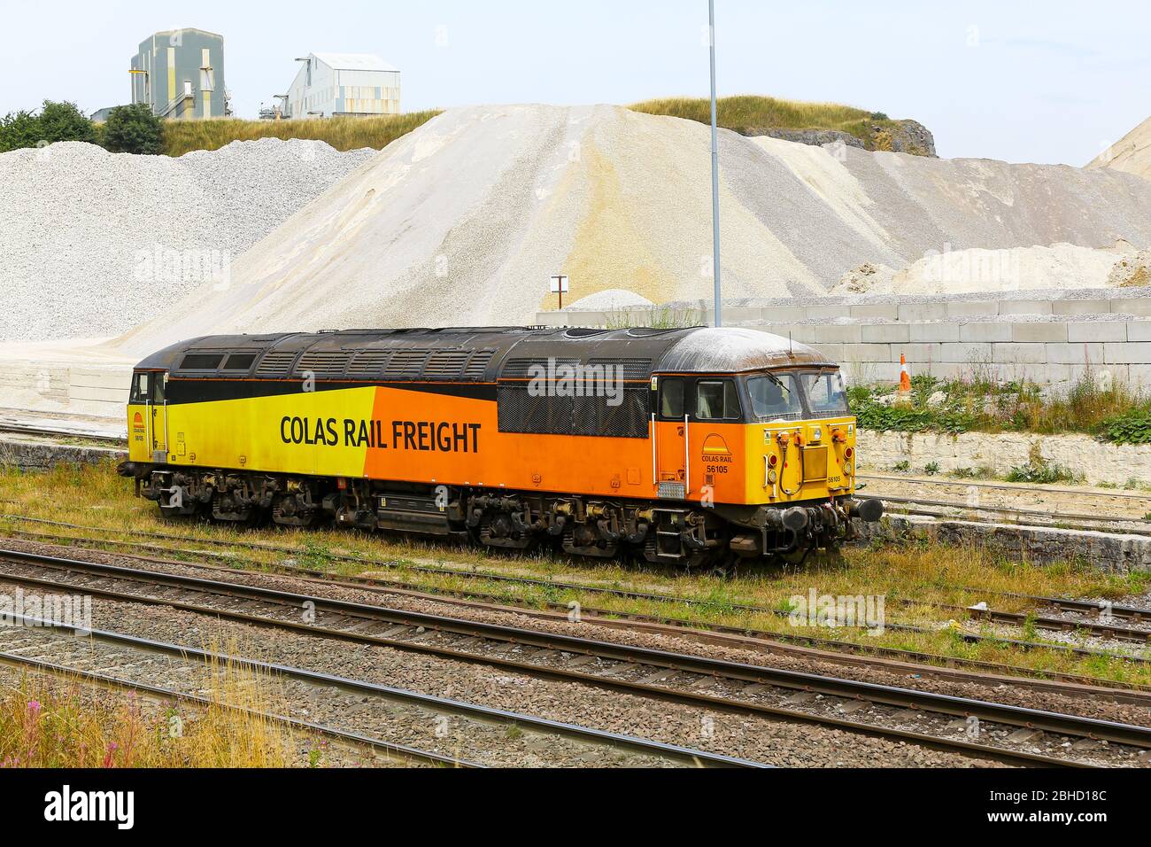 A British Rail Class 56 Type 5 diesel locomotive 56105 belonging to ...