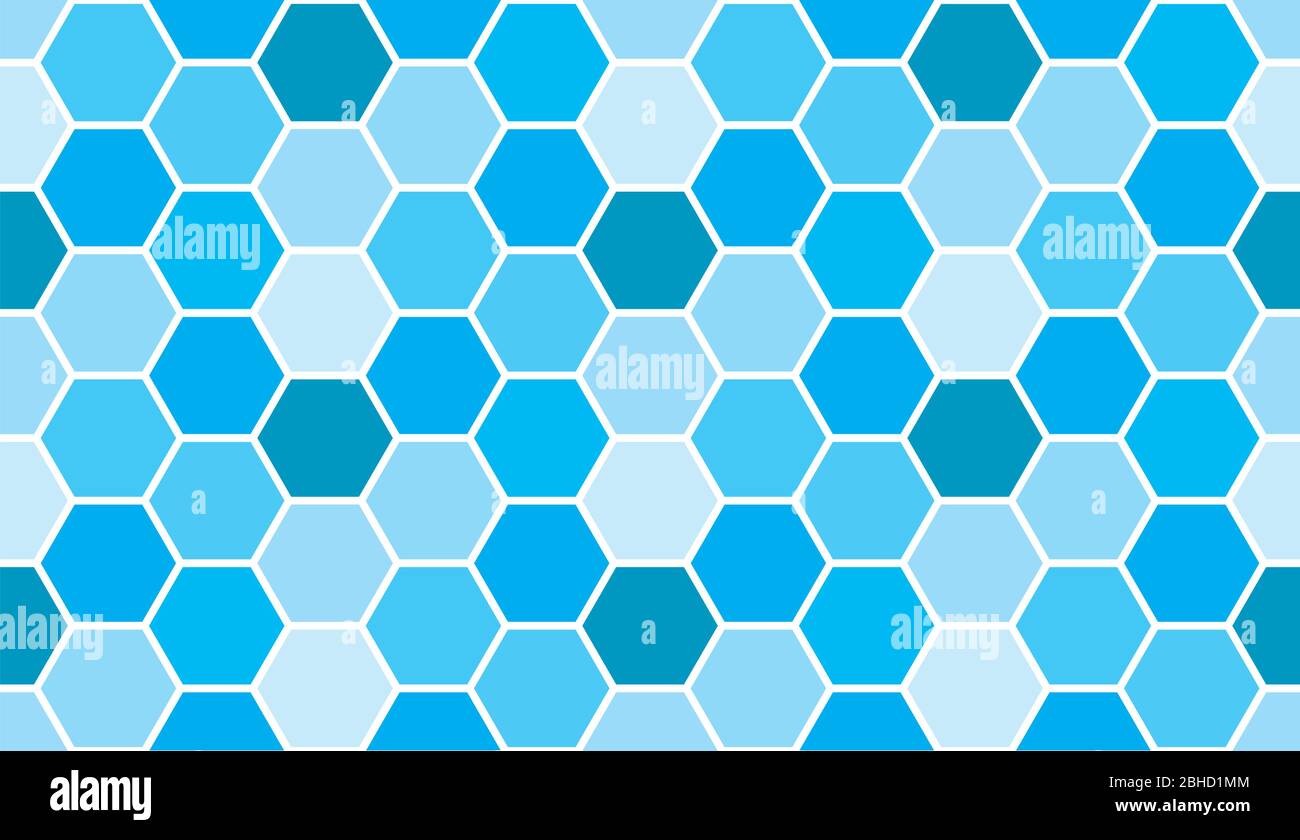 Bee honeycomb seamless pattern, blue honey texture Stock Vector Image ...