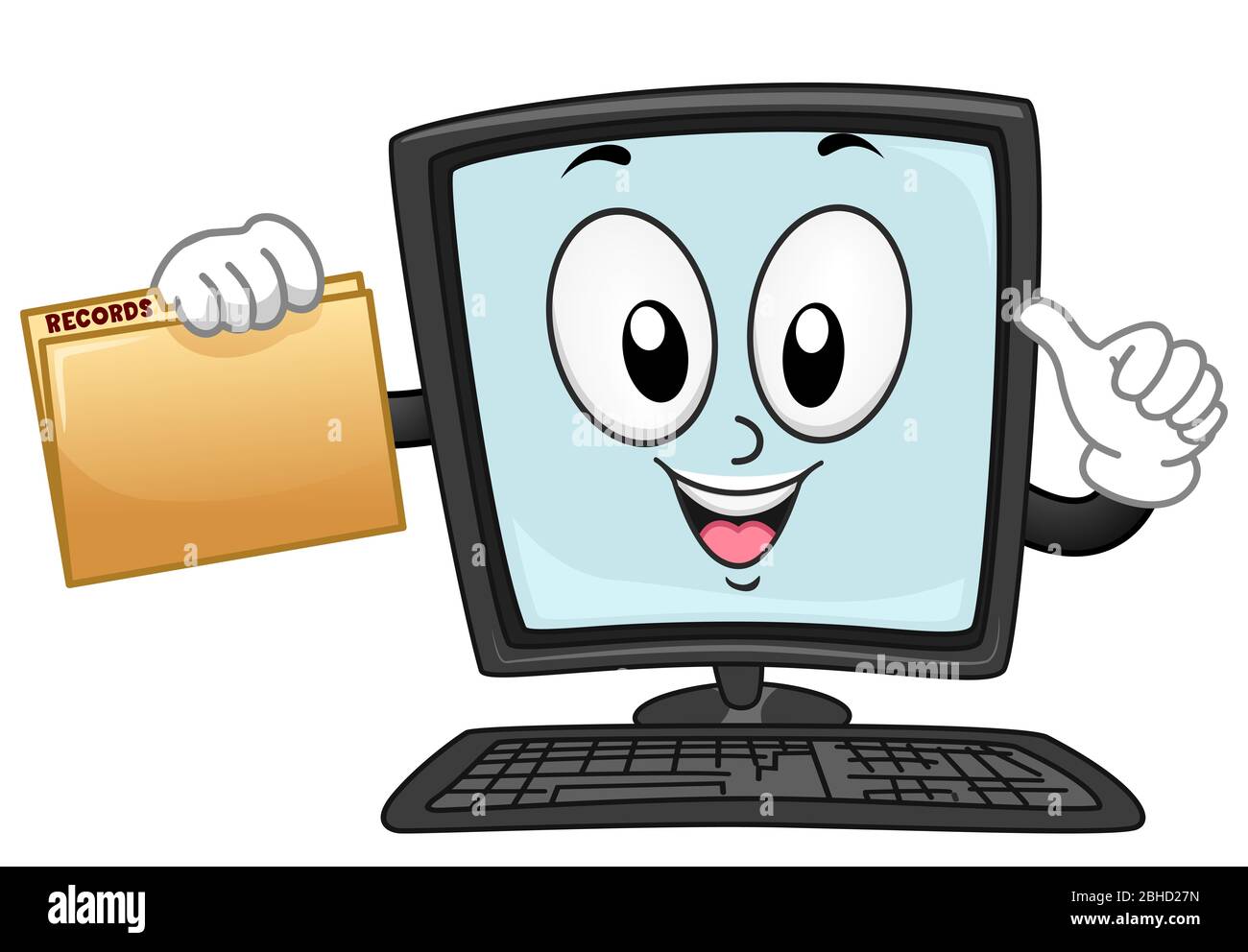 Clipart Happy Computer
