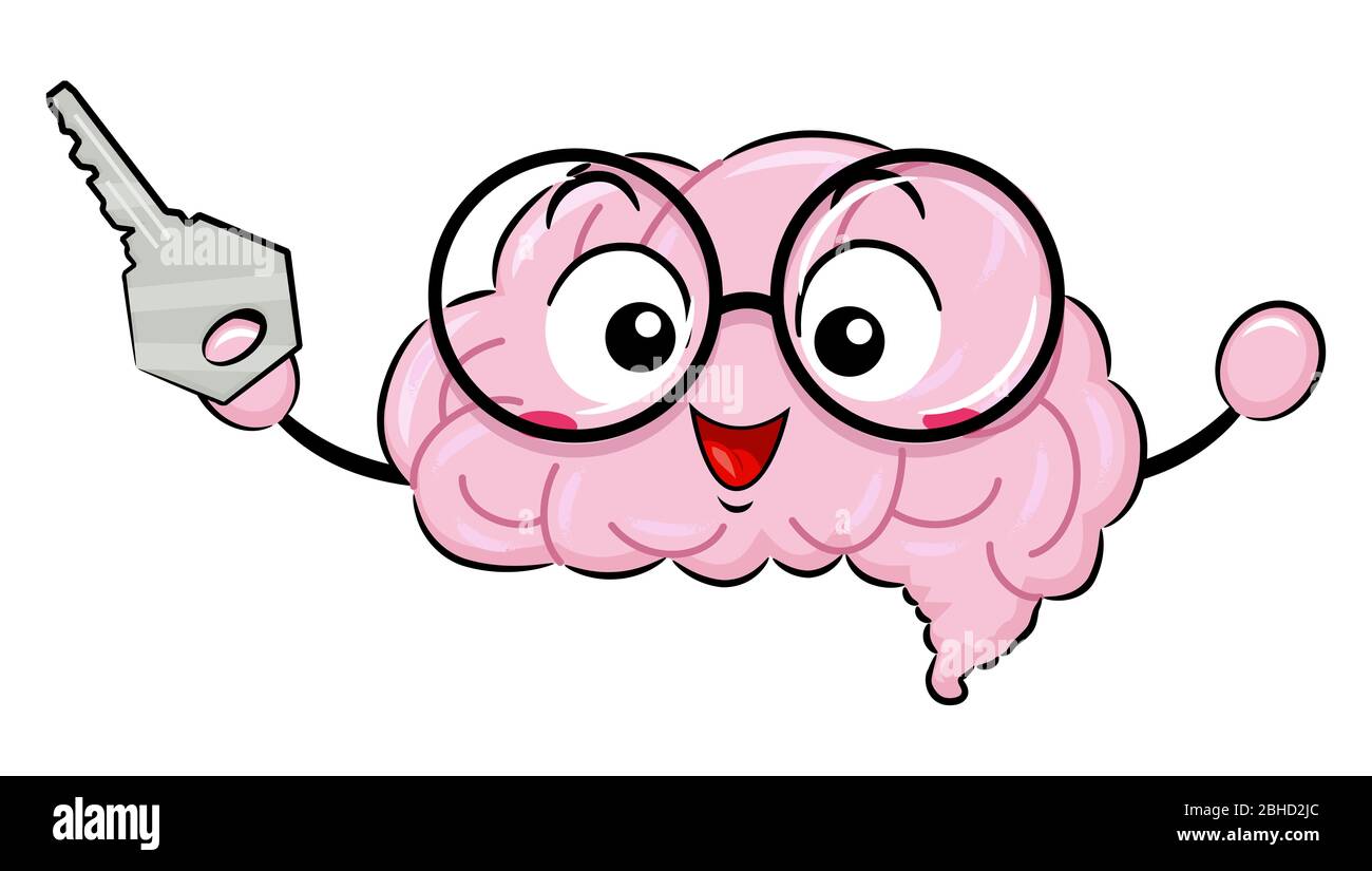 Cartoon character brain lock hi-res stock photography and images - Alamy