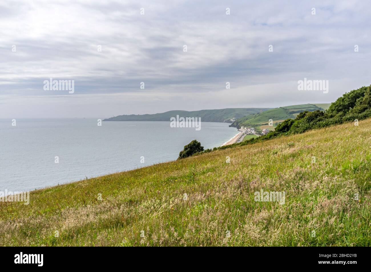 View towards Beesands and Start Bay from Torcross circular walk, Devon ...