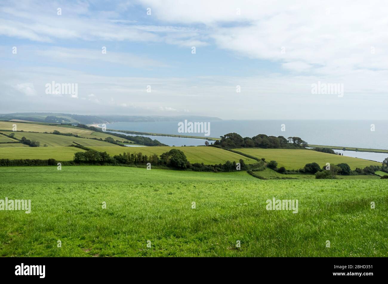 View towards Slapton Sands and Start Bay from circular Walk between ...