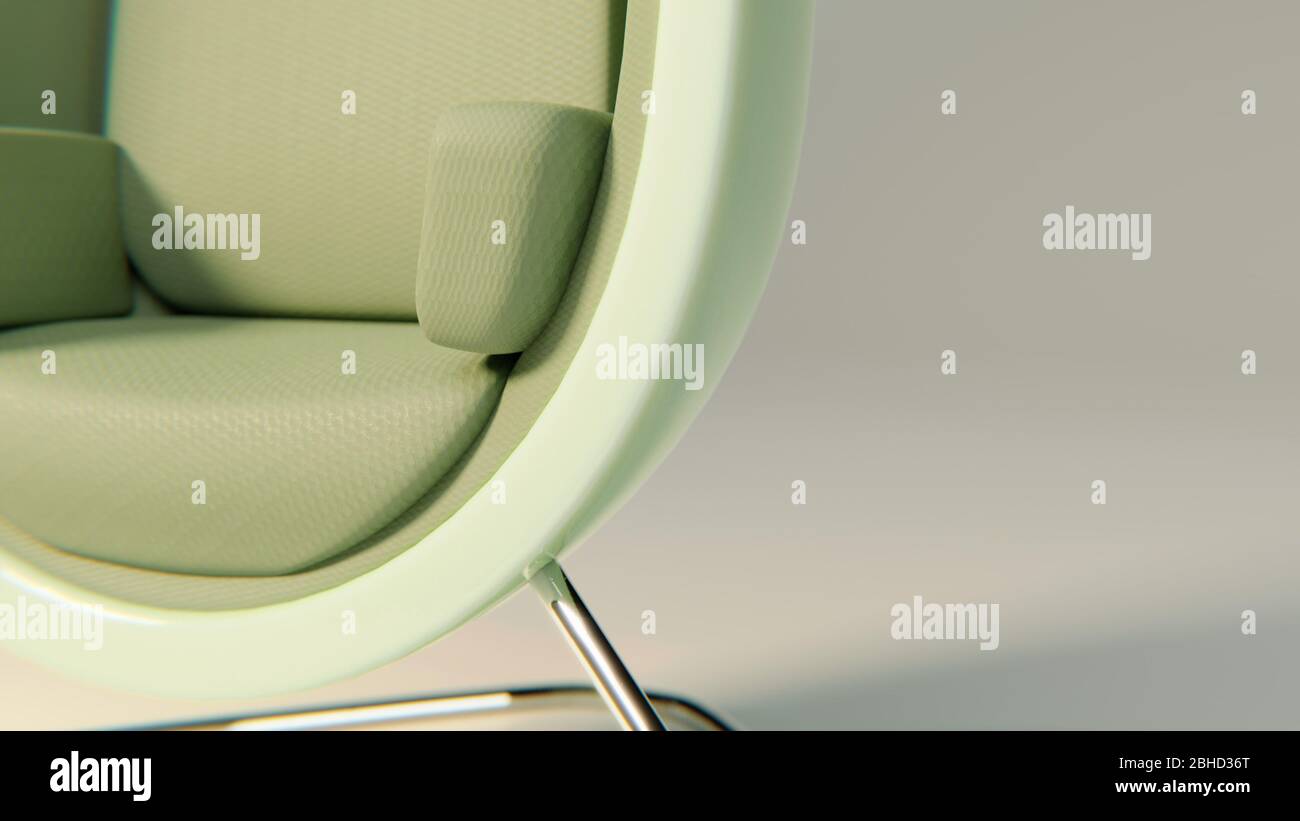 Capsule chair 3D concept seat detail fabric Stock Photo - Alamy