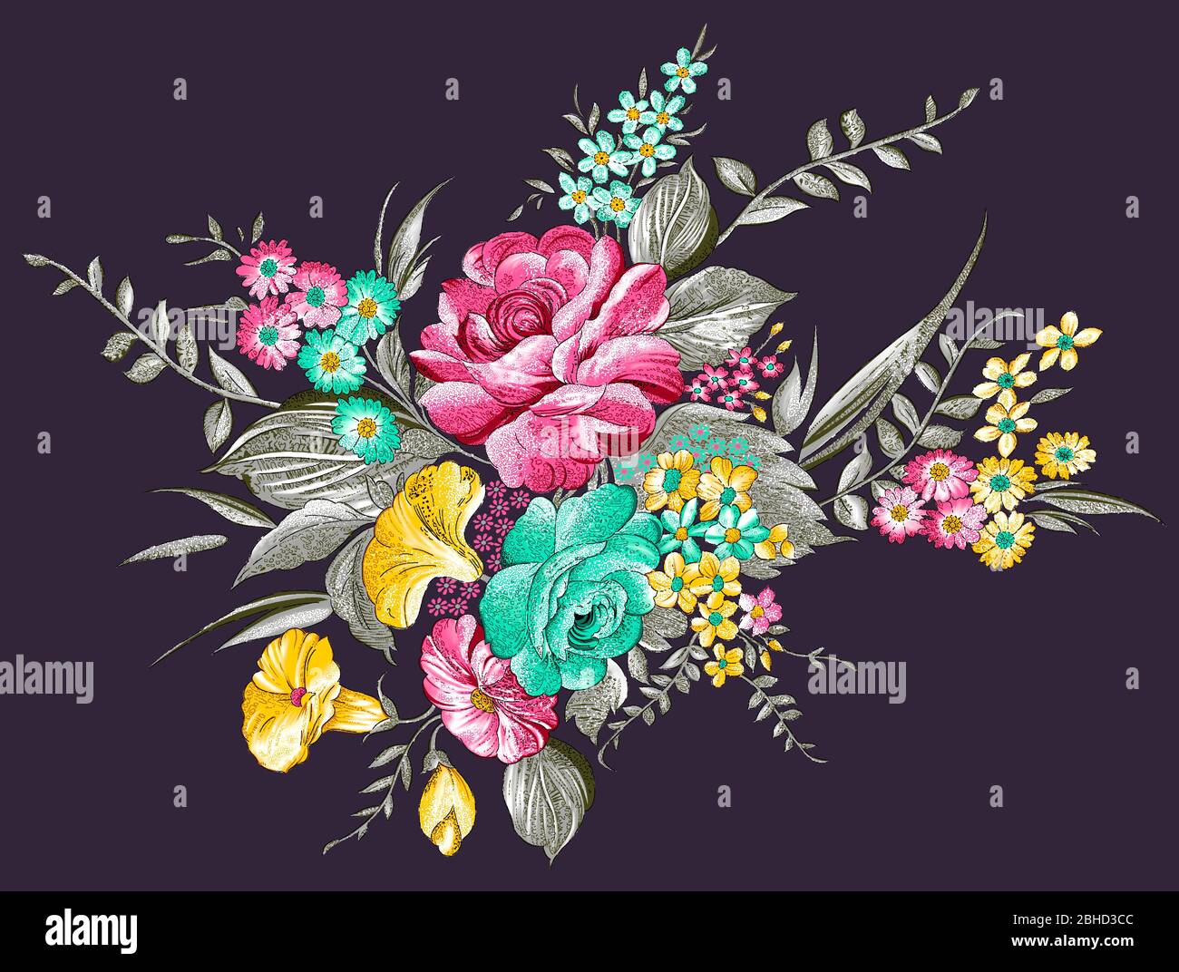 traditional flower bunch with background Stock Photo - Alamy