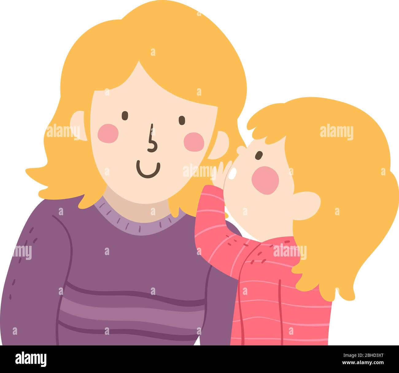 Kids Whisper Clip Art