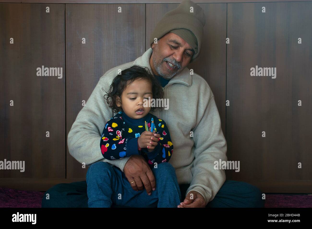 Indian grandfather grandson hi-res stock photography and images - Alamy